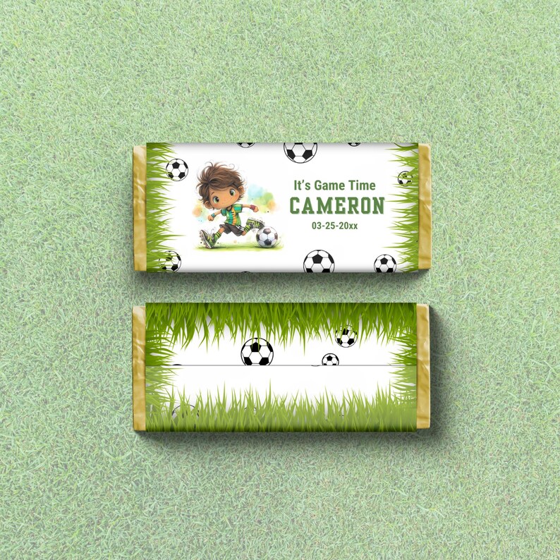 Soccer Chocolate Wrapper Printable Boy Birthday Party Favor Editable ...
