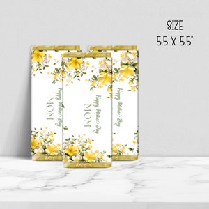 Mother's Day Chocolate Bar Wrapper Printable Candy Label, DIY Party ...