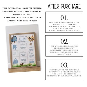 Blue Farmyard Animals First Birthday Milestone Poster (digital Download ...