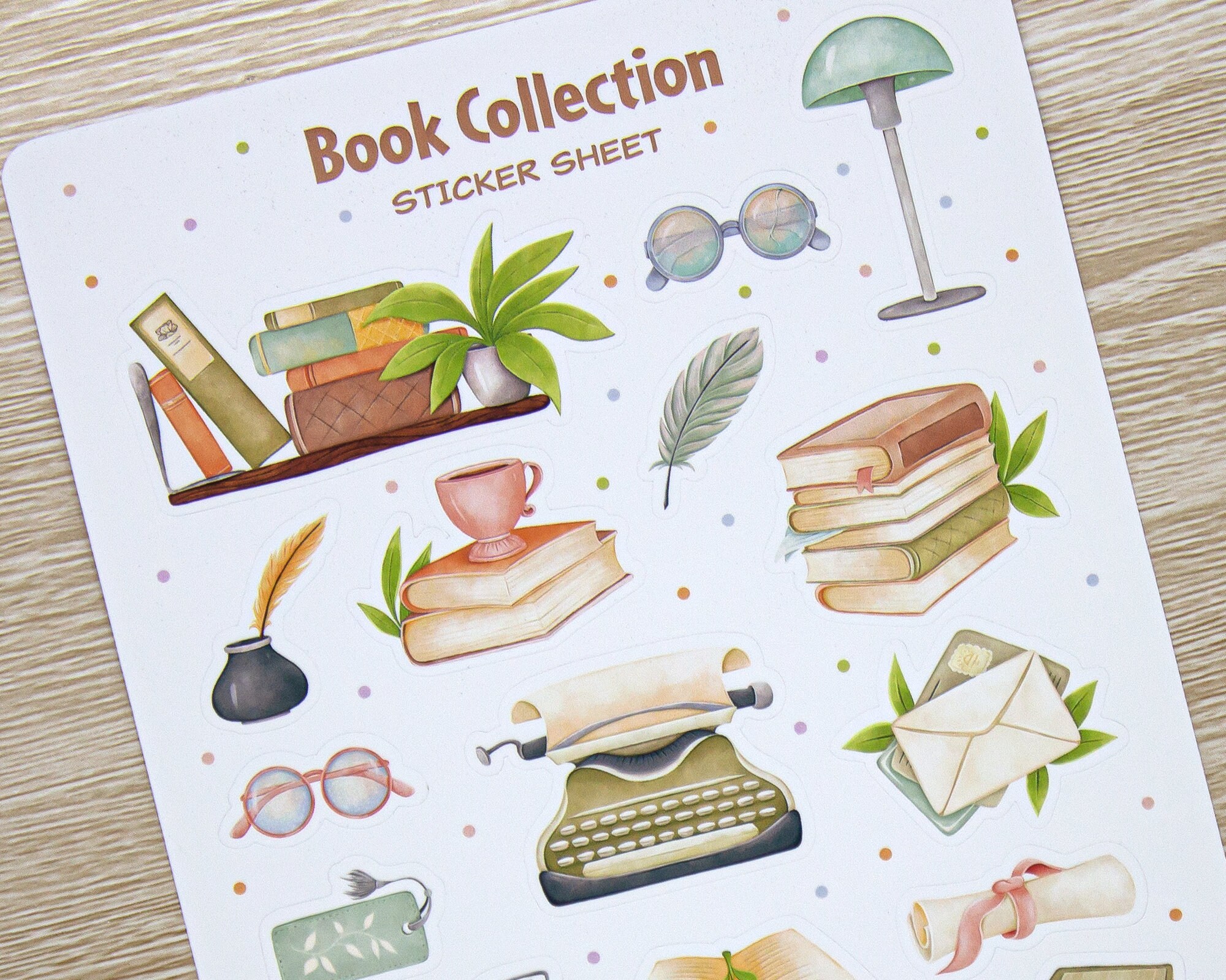 Books Sticker Sheet Bullet Journal Scrapbooking Cute Decorative ...
