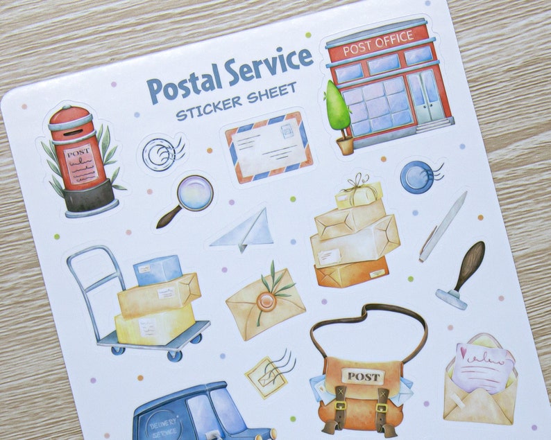 Postal Service Sticker Sheet Bullet Journal Scrapbooking Cute - Etsy
