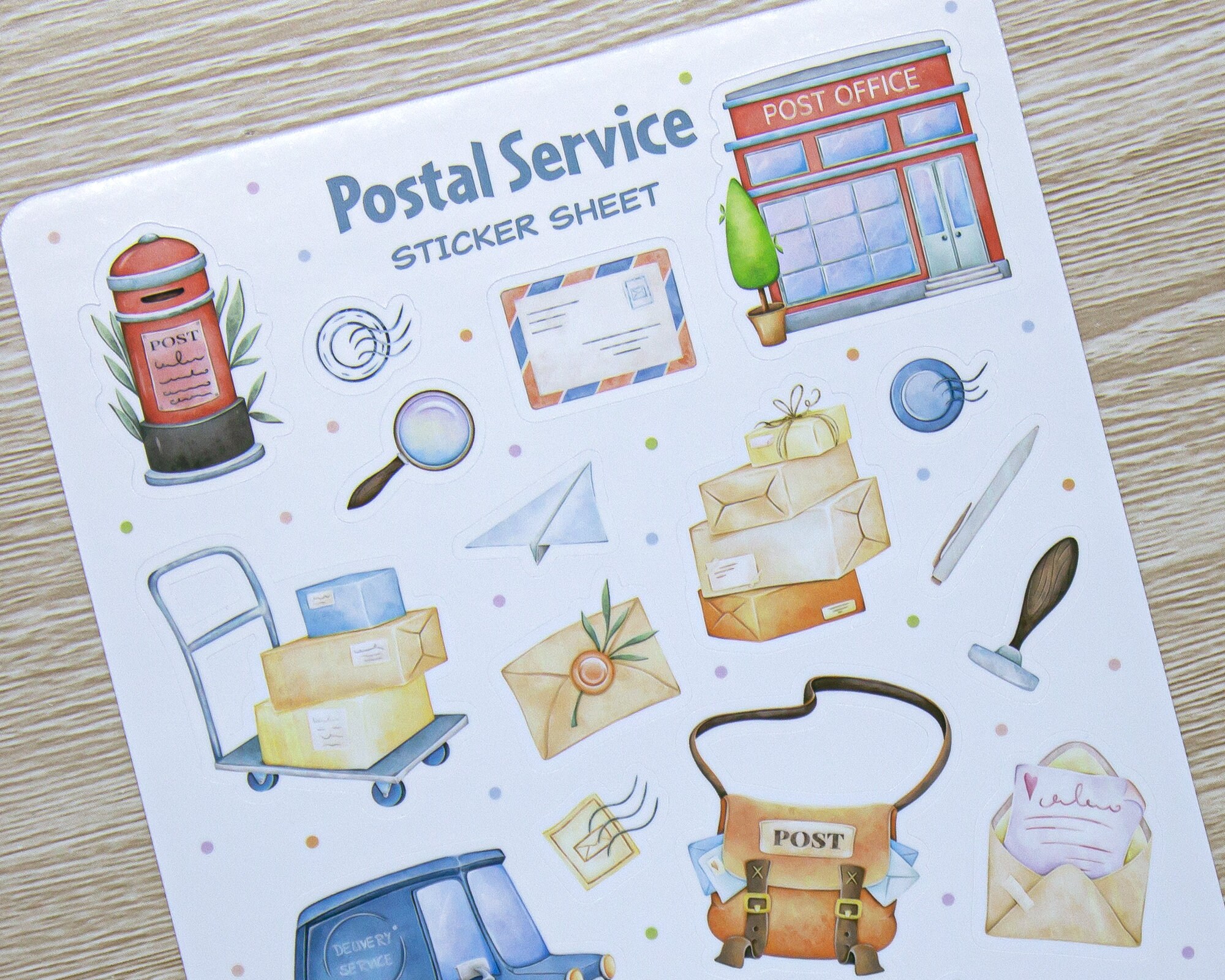 Postal Service Sticker Sheet Bullet Journal Scrapbooking Cute - Etsy