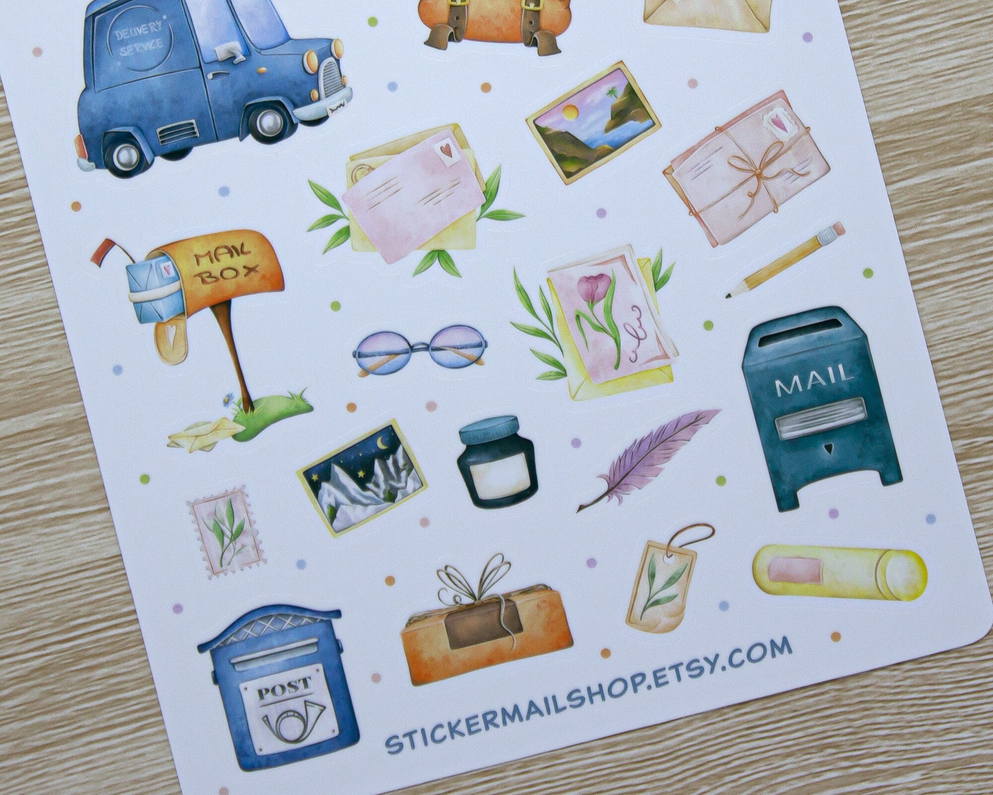 Postal Service Sticker Sheet Bullet Journal Scrapbooking Cute - Etsy