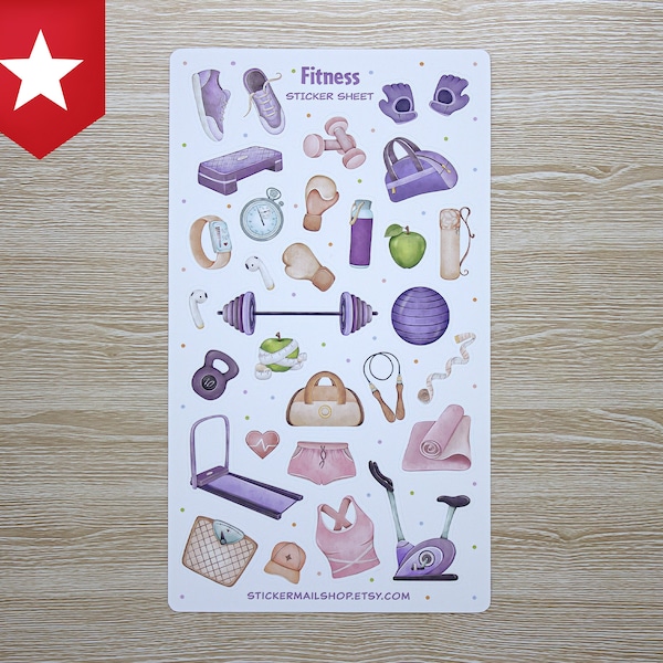 Fitness Stickers - Etsy