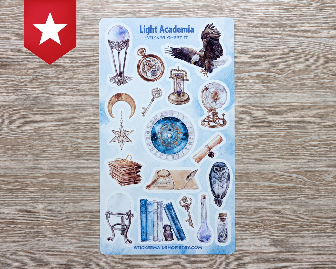 Light Academia Sticker Sheet 2 Bullet Journal Scrapbooking Cute ...