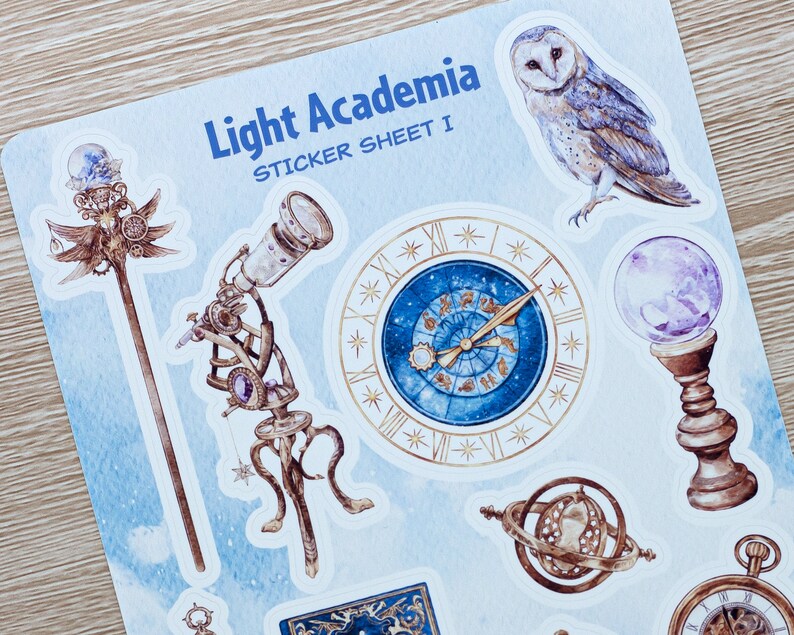 Light Academia Sticker Sheet 1 Bullet Journal Scrapbooking - Etsy