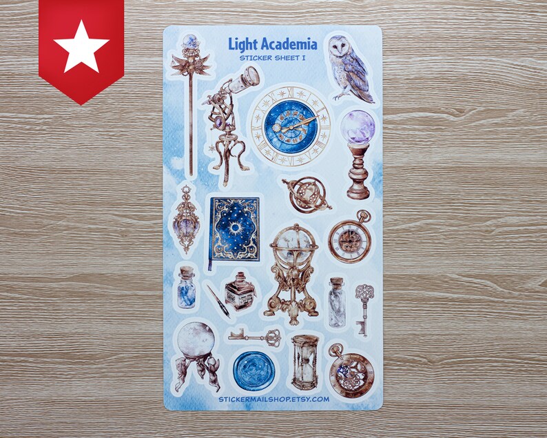 Light Academia Sticker Sheet 1 Bullet Journal Scrapbooking - Etsy