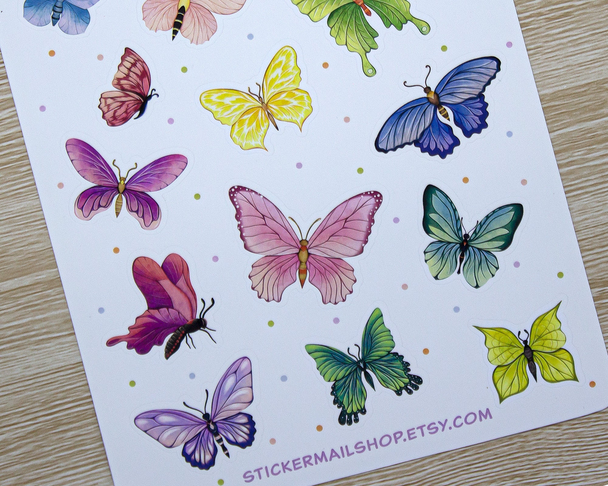 Butterfly Sticker Sheet Bullet Journal Scrapbooking Cute Decorative ...