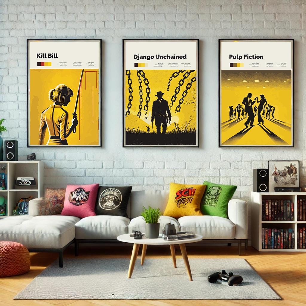 Quentin Tarantino Movie Poster Bundle - Kill Bill, Django Unchained ...