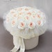 Ribbon Roses Bouquet Roses in a Round Box Luxury Flower Box - Etsy