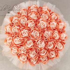 Ribbon Roses Bouquet Roses in a Round Box Luxury Flower Box - Etsy