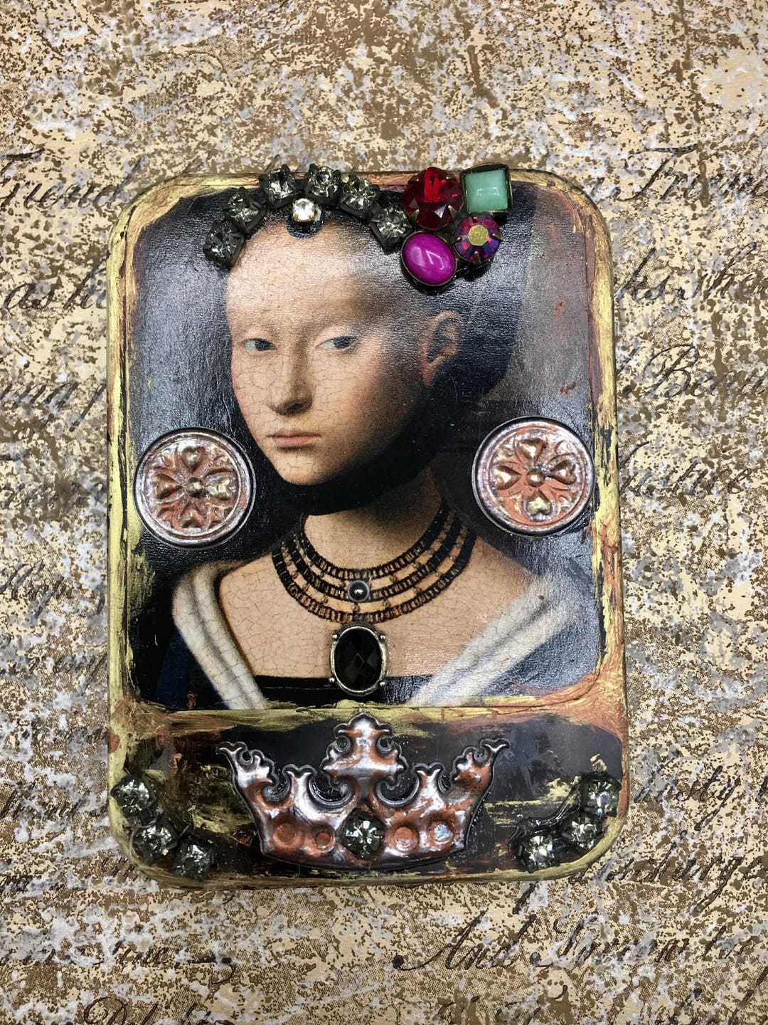Medieval Prayer Box – Illuminated Mini Reliquary Tin With Handmade ...