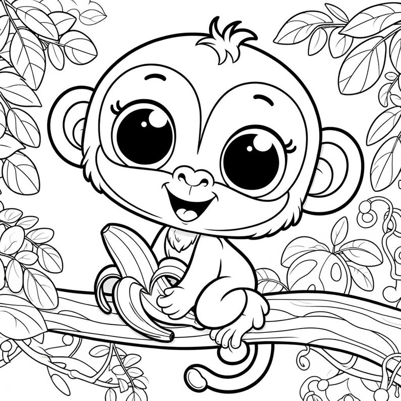 50 Adorable Animal Coloring Pages for Kids Bold and Playful Outlines ...
