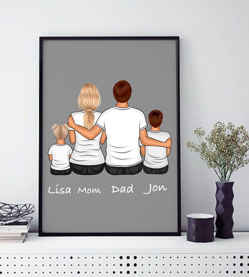 Family Clipart Custom Family Portrait Sublimation Design - Etsy