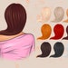 Hair Clipart, Back View Clipart, Natural Hair, Hairstyle Clipart, Hair ...
