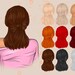 Hair Clipart, Back View Clipart, Natural Hair, Hairstyle Clipart, Hair ...