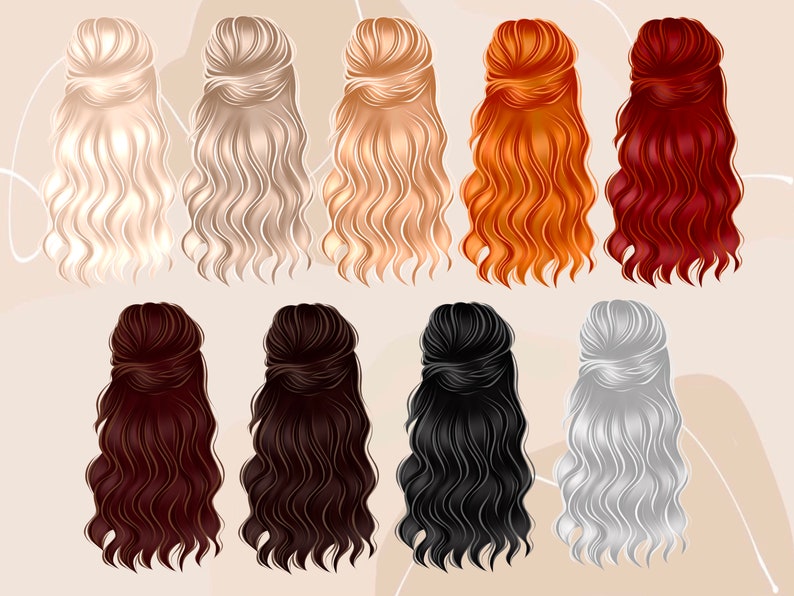 Hair Clipart Back View Clipart Natural Hair Hairstyle - Etsy