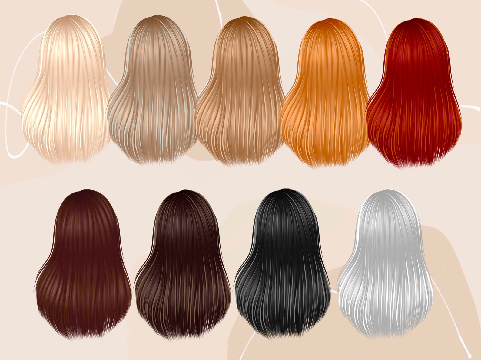 Hair Clipart Back View Clipart Natural Hair Hairstyle - Etsy