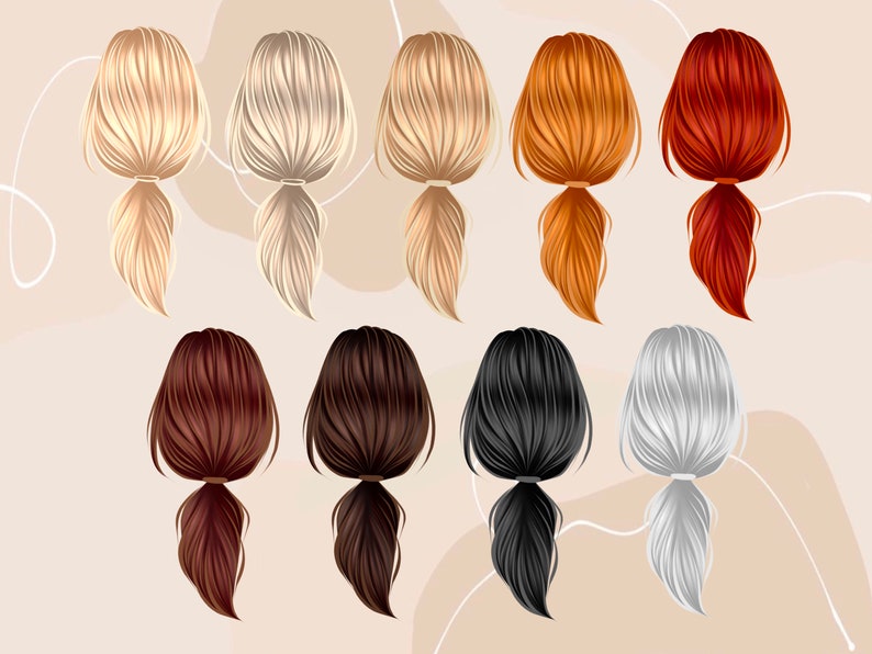 Hair Clipart Back View Clipart Natural Hair Hairstyle - Etsy