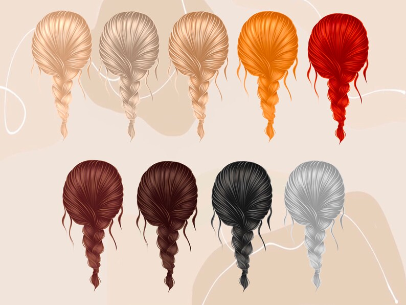 Hair Clipart Back View Clipart Natural Hair Hairstyle - Etsy