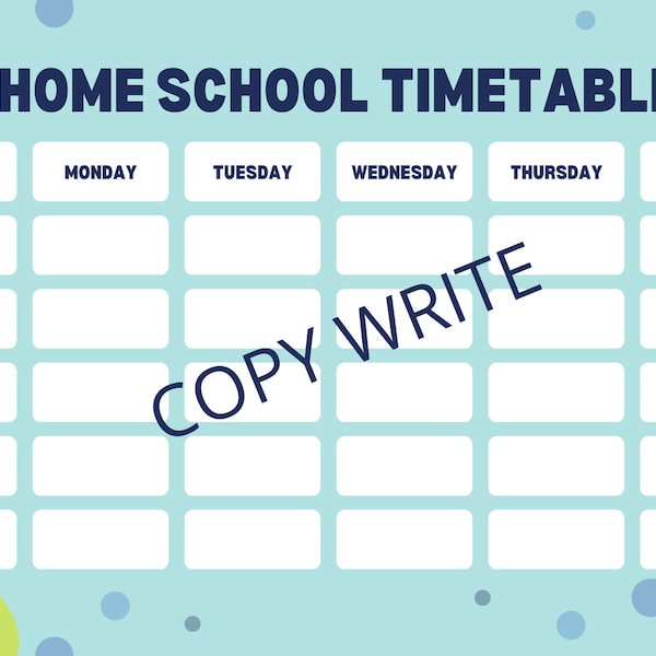 Aesthetic Timetable - Etsy