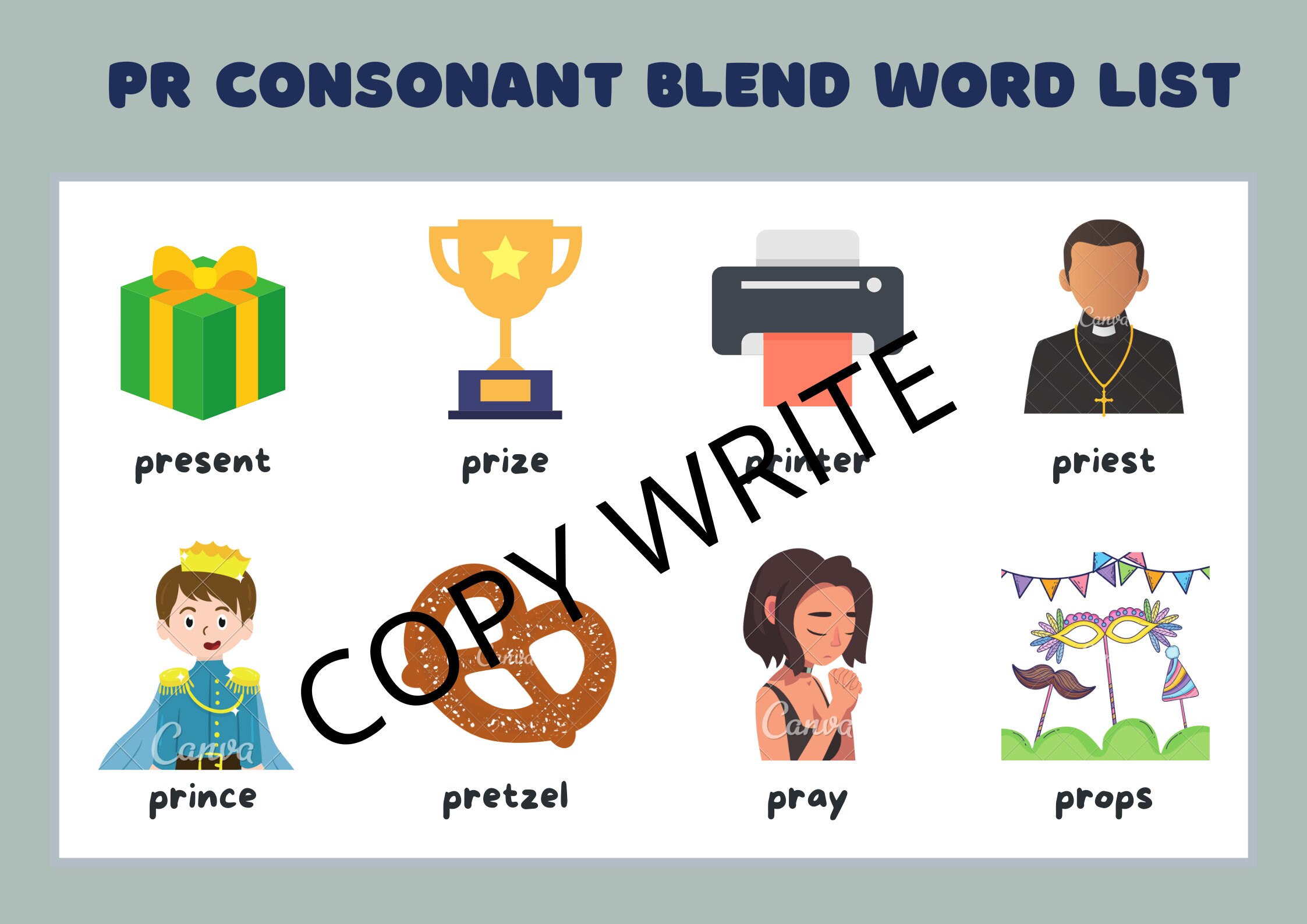 Seven Childrens Home School Printable Vocabulary Booklet Instant ...