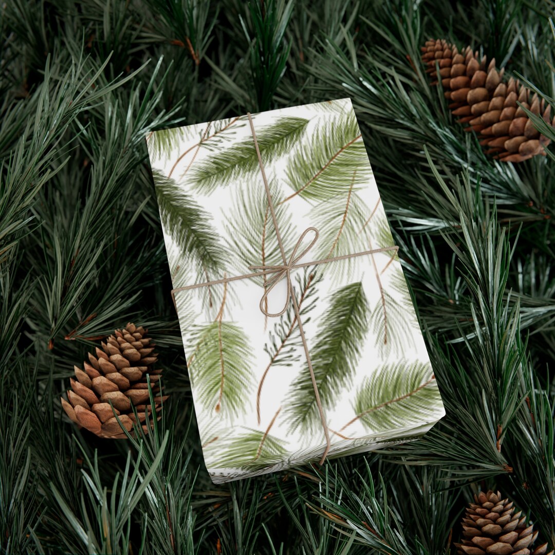 Colorado Spruce Tree Gift Wrapping Paper Evergreen Conifer Green ...