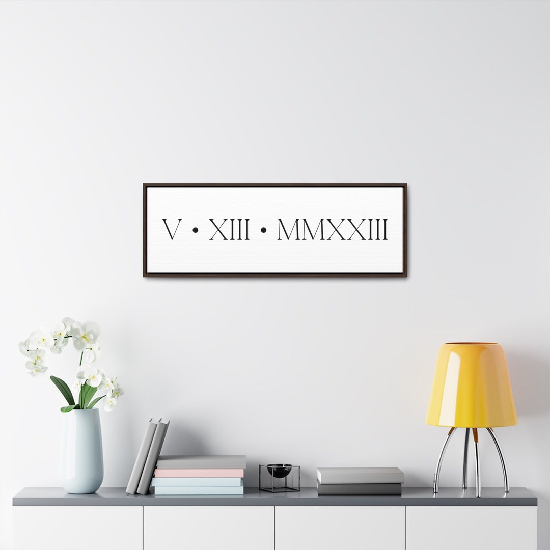 Roman Numeral Wedding Date Sign, Wedding Gift, Anniversary Gift, Home ...