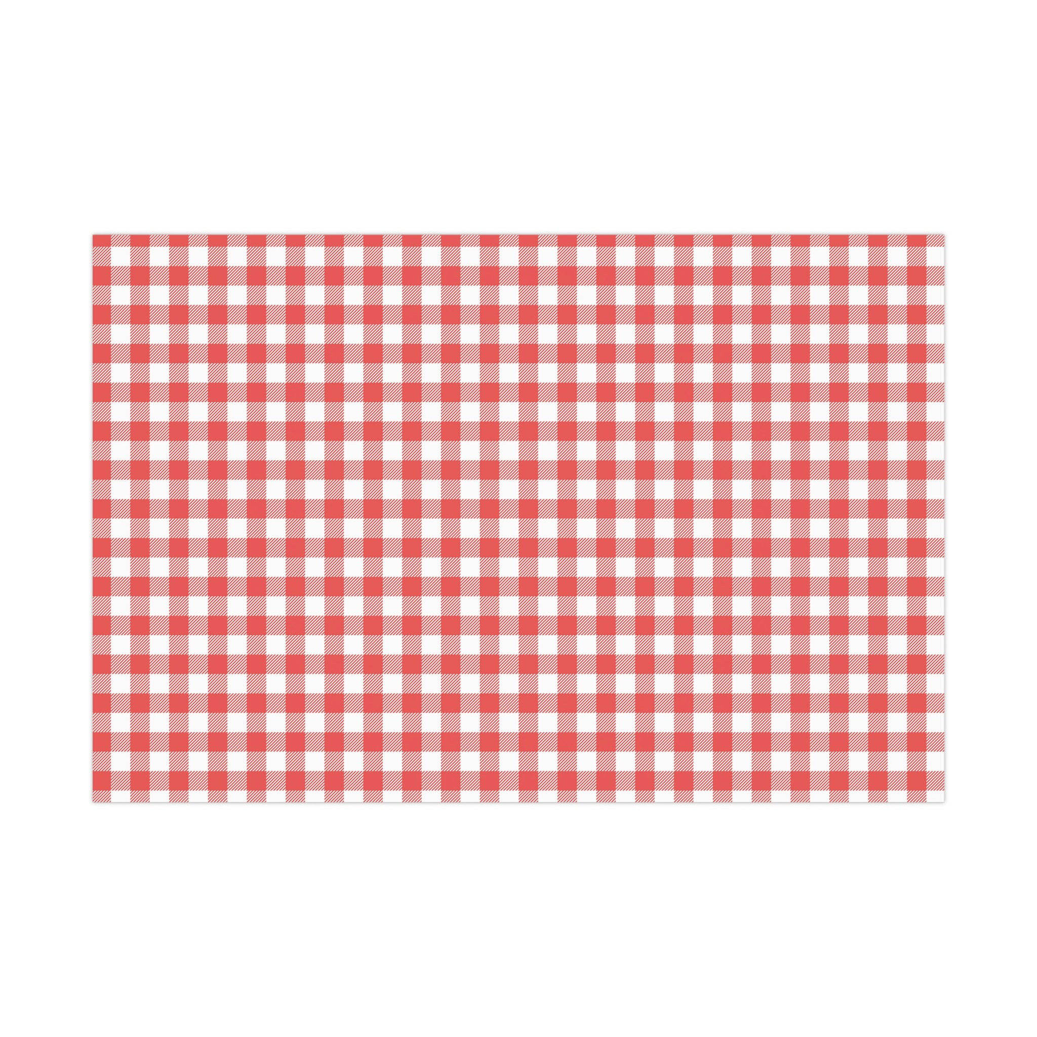 Red Gingham Gift Wrapping Paper - Etsy