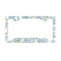 Light Blue Plaid Metal License Plate Frame, Sky Blue Buffalo, Gingham ...