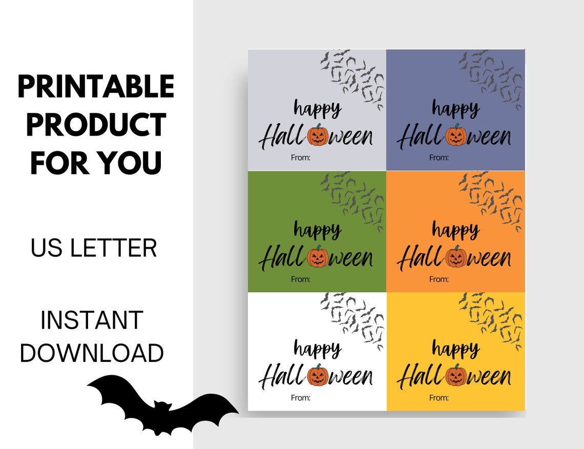Multiple Halloween Printable Cards, Kids Halloween Party, Halloween ...