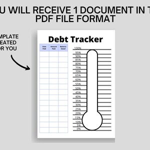 Printable Debt Tracker, Daily Tracking, Editable PDF, Debt Repayment ...