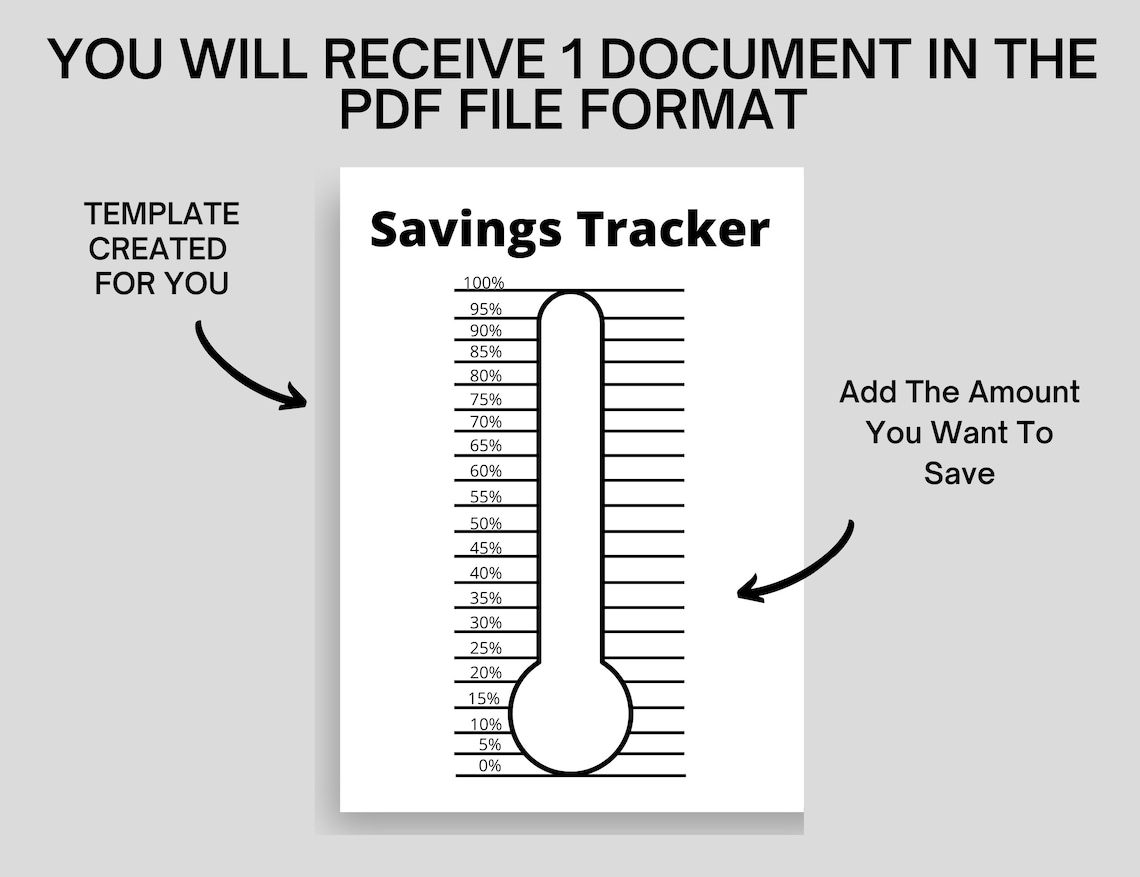 Printable Savings Tracker, Daily Savings, Editable PDF, Savings Plan ...