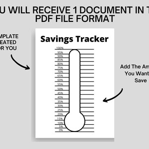Printable Savings Tracker, Daily Savings, Editable PDF, Savings Plan ...