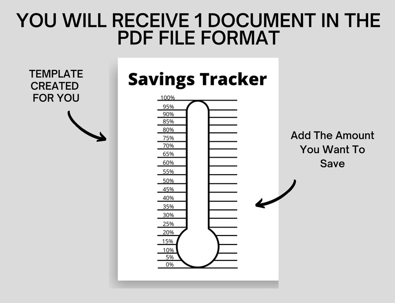 Printable Savings Tracker, Daily Savings, Editable PDF, Savings Plan ...