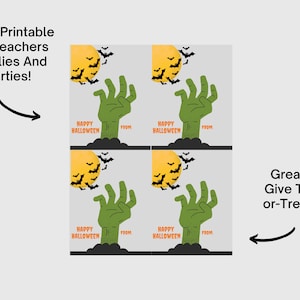 Halloween Printable Cards, Kids Halloween Party, Halloween Treat Cards ...