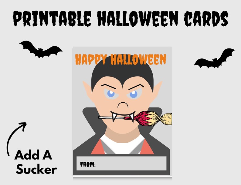 Halloween Printable Cards Kids Halloween Party Halloween - Etsy