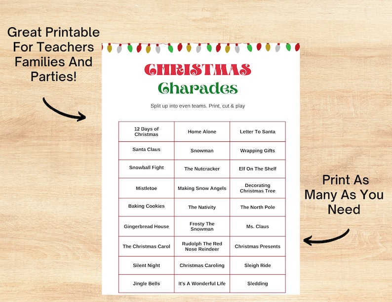 Who Am I Christmas Game, Festive Themed Party Game, Memory Game ...