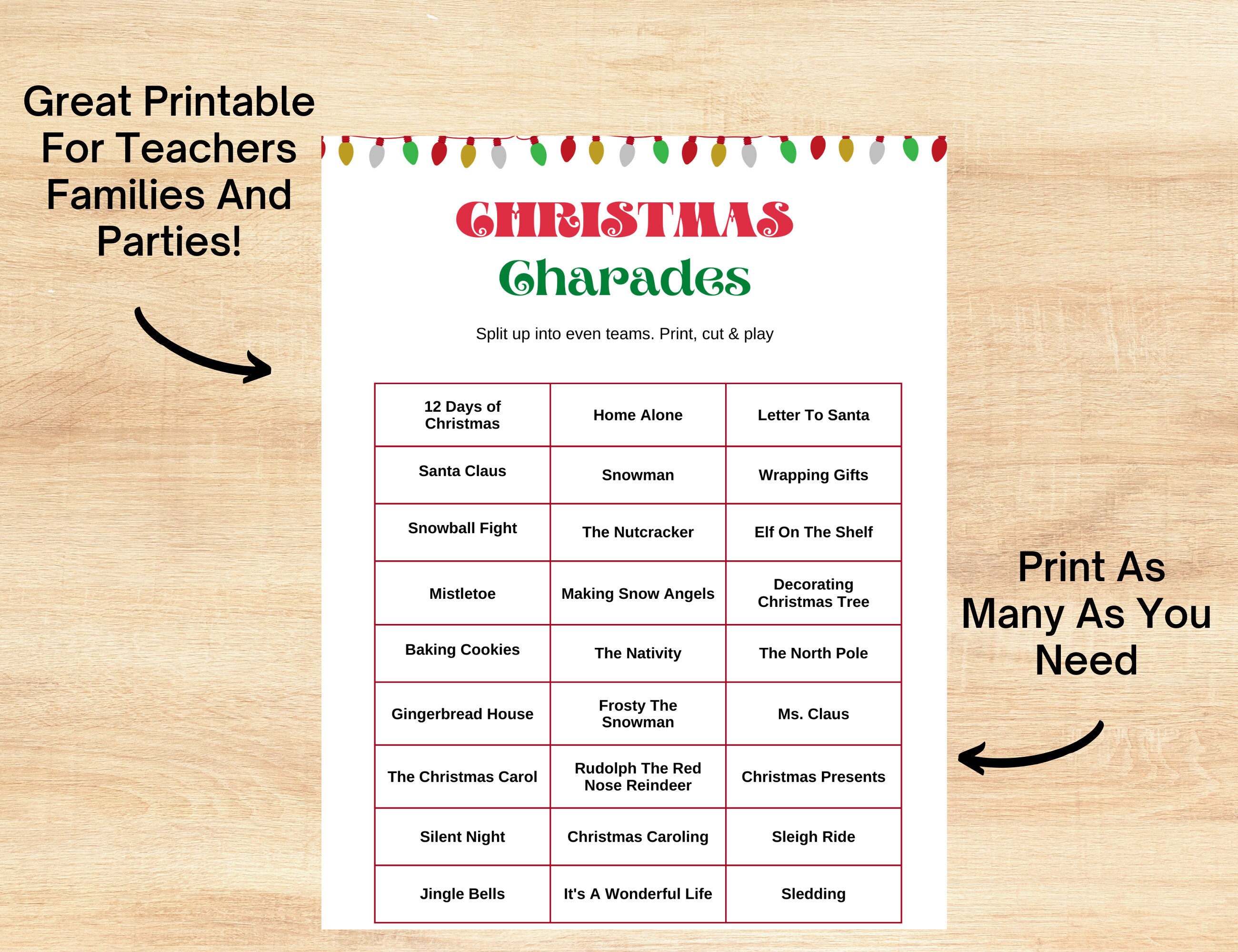 Who Am I Christmas Game, Festive Themed Party Game, Memory Game ...