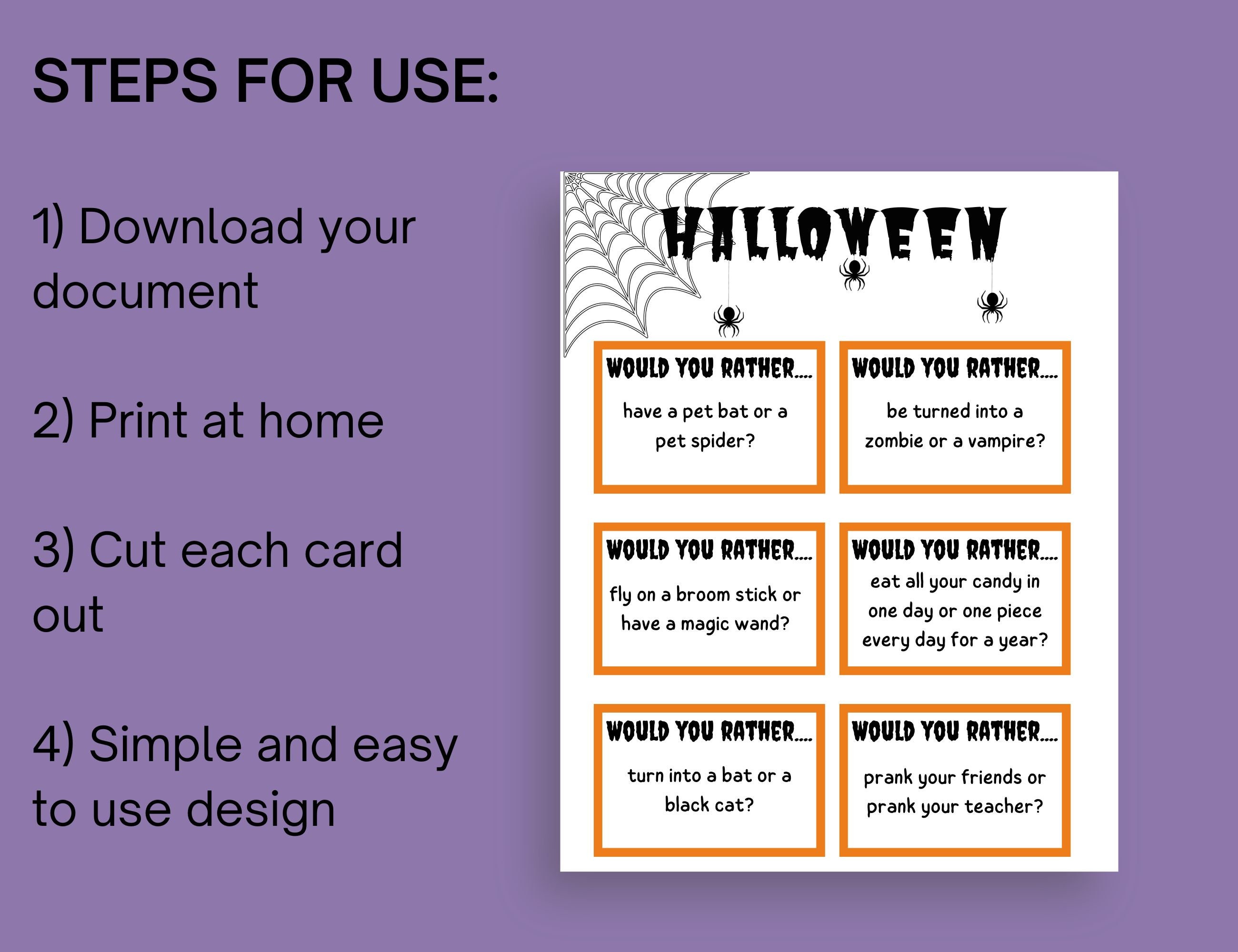 Printable Halloween Games Halloween Game for Kids, Teachers, Parties ...