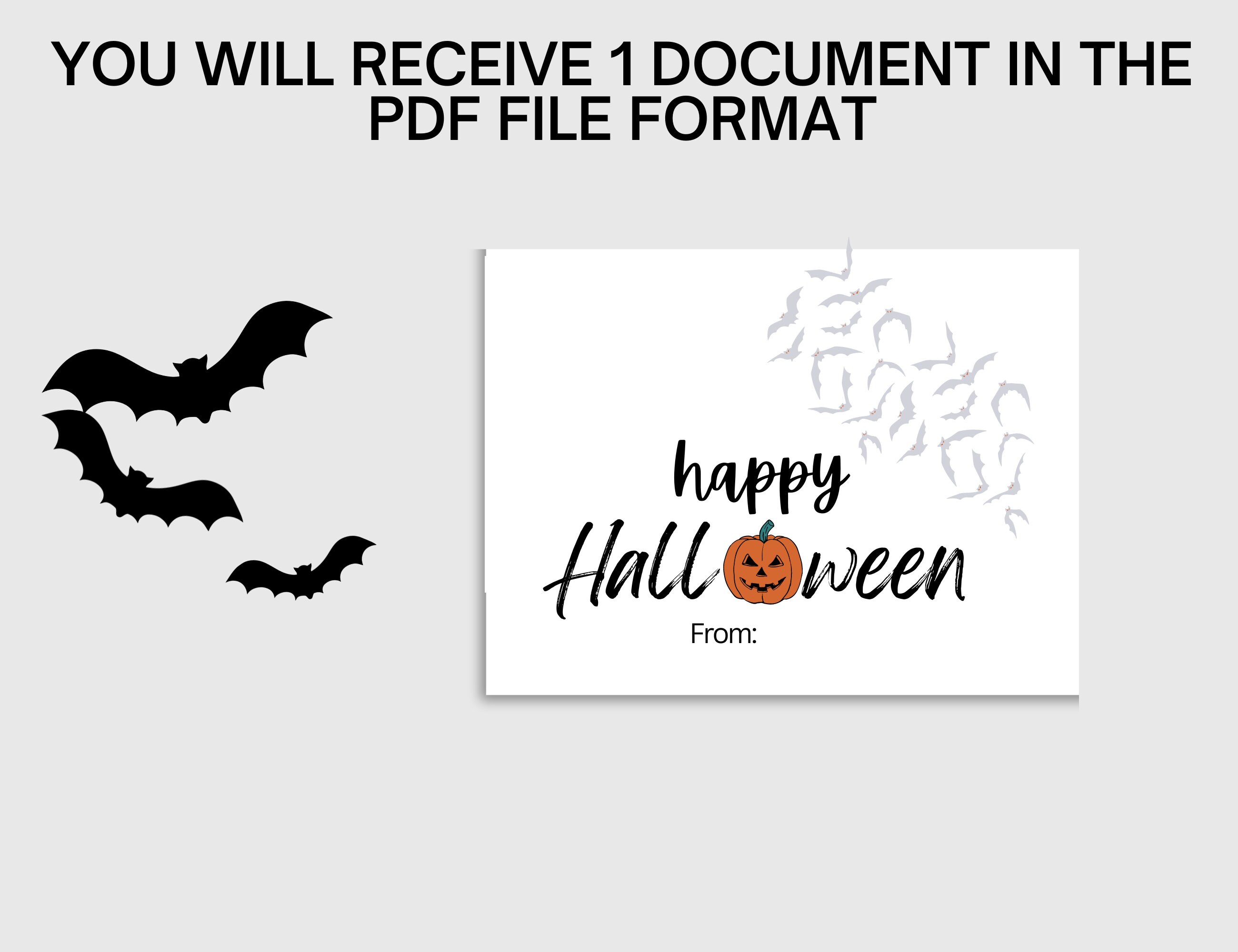 Multiple Halloween Printable Cards, Kids Halloween Party, Halloween ...