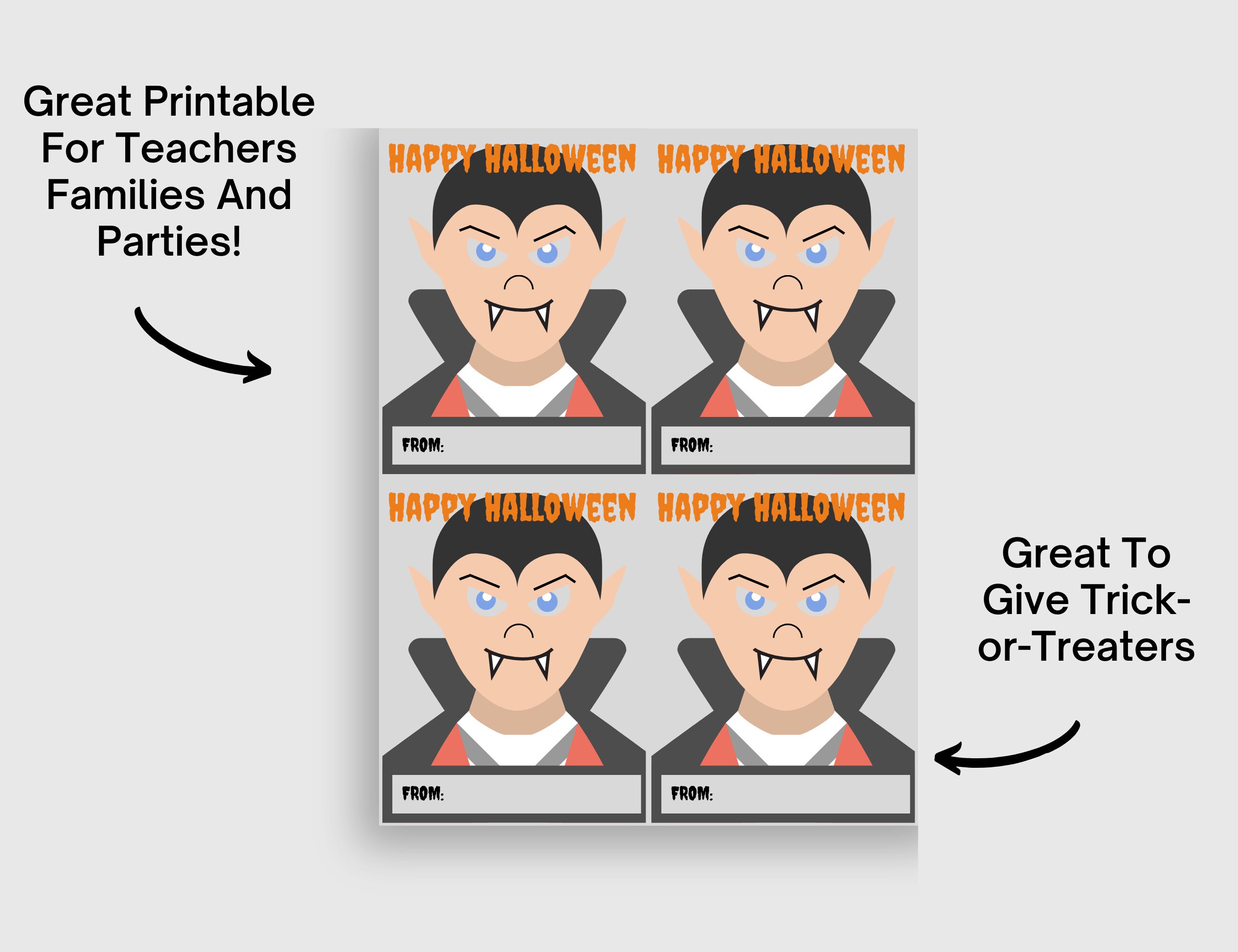 Halloween Printable Cards Kids Halloween Party Halloween - Etsy