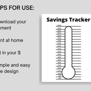 Printable Savings Tracker, Daily Savings, Editable PDF, Savings Plan ...