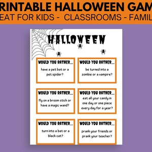 Printable Halloween Games Halloween Game for Kids, Teachers, Parties ...