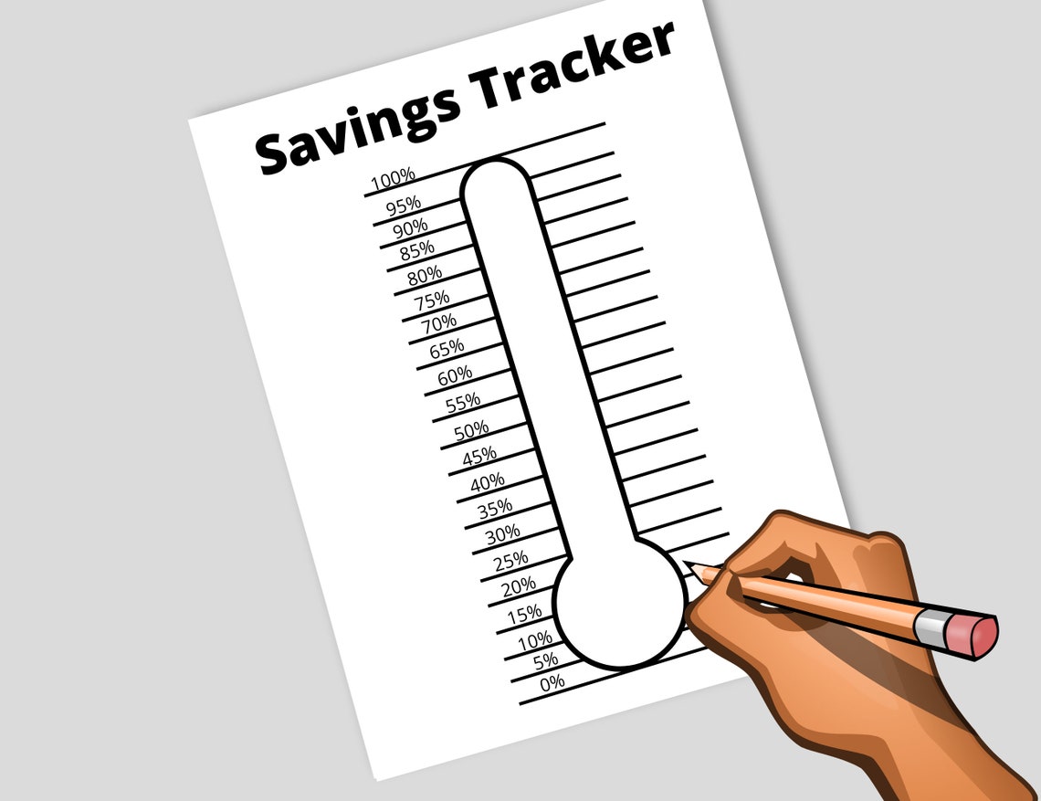 Printable Savings Tracker, Daily Savings, Editable PDF, Savings Plan ...
