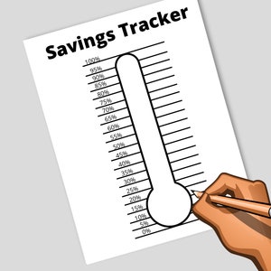 Printable Savings Tracker, Daily Savings, Editable PDF, Savings Plan ...