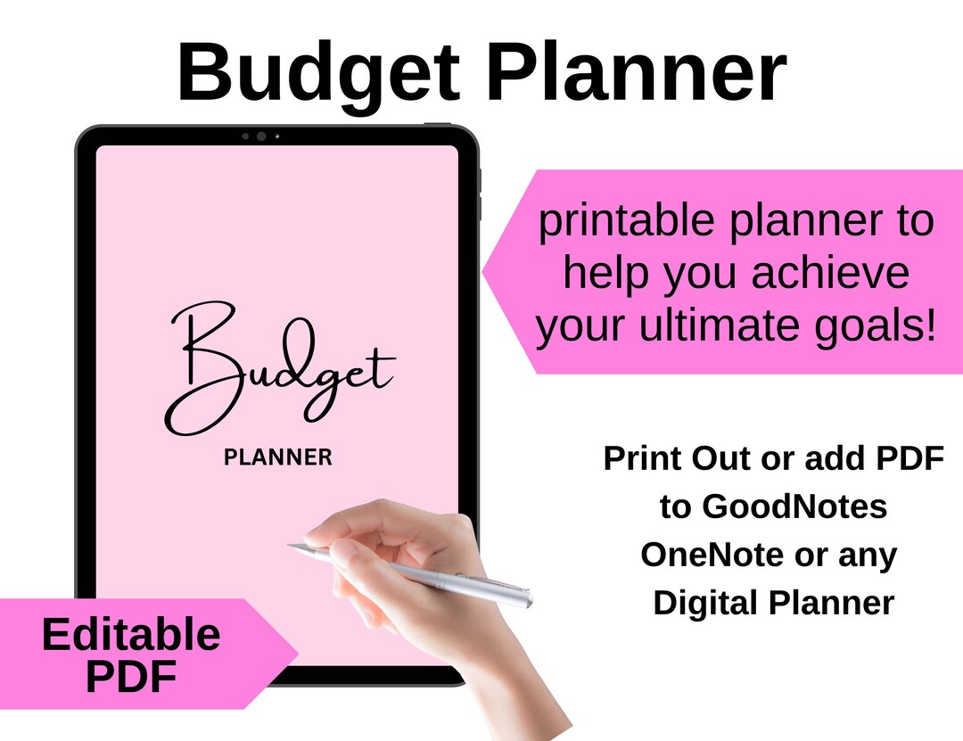 Budget Planner Editable, Digital Printable Budget Planner, Weekly ...