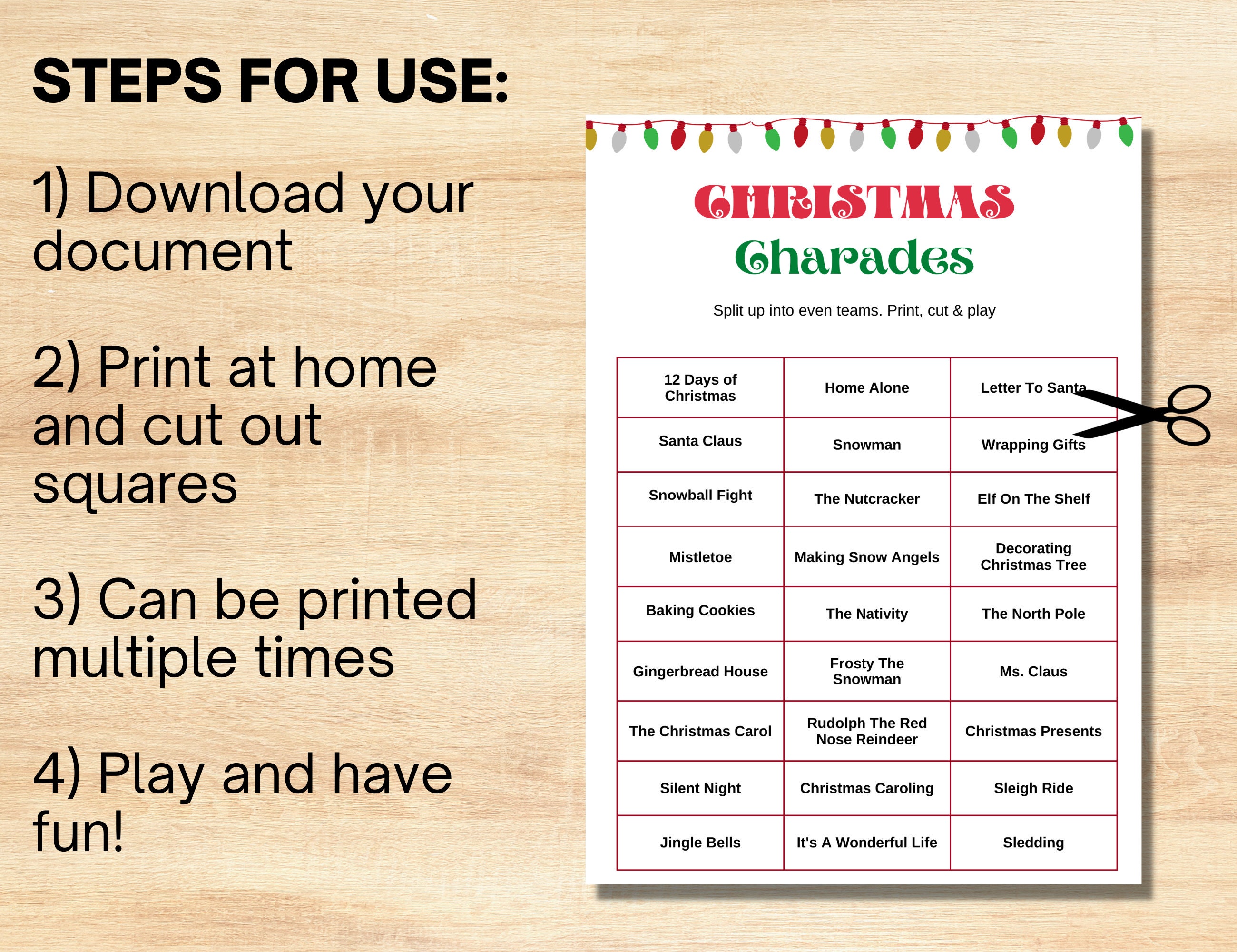 Who Am I Christmas Game, Festive Themed Party Game, Memory Game ...
