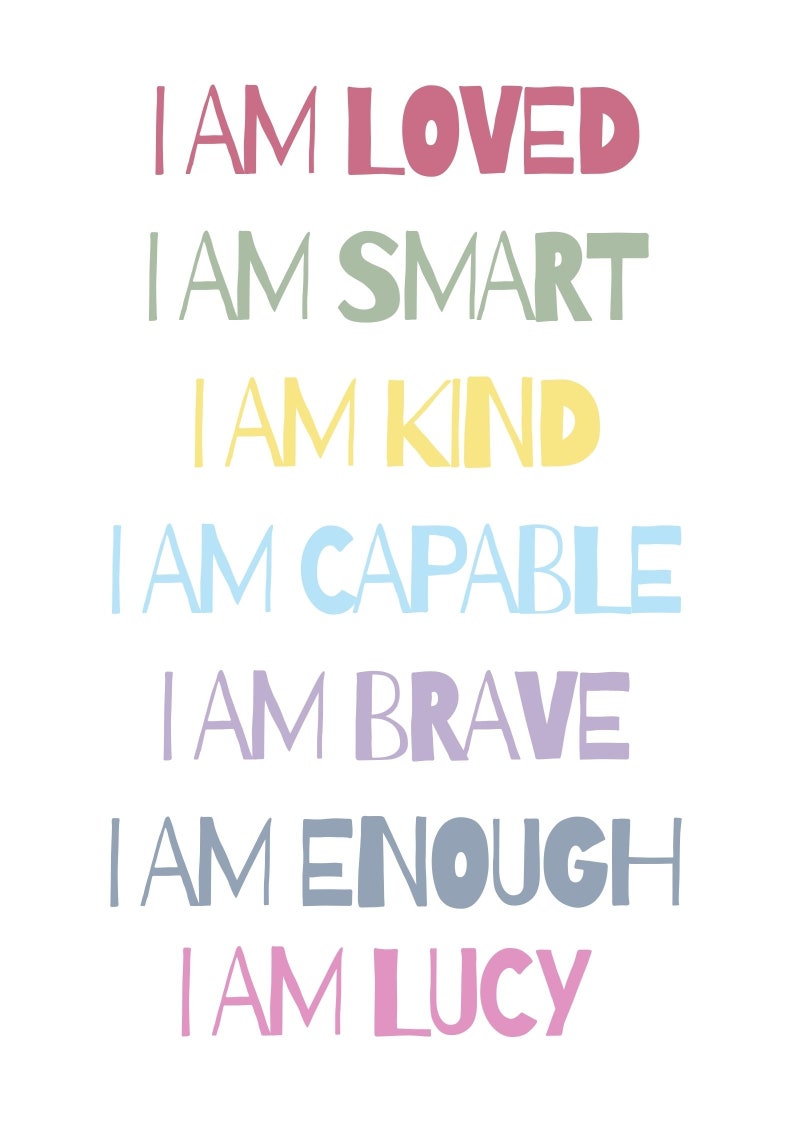 Downloadable Positive Affirmation & *name* - Motivation - Rainbow ...