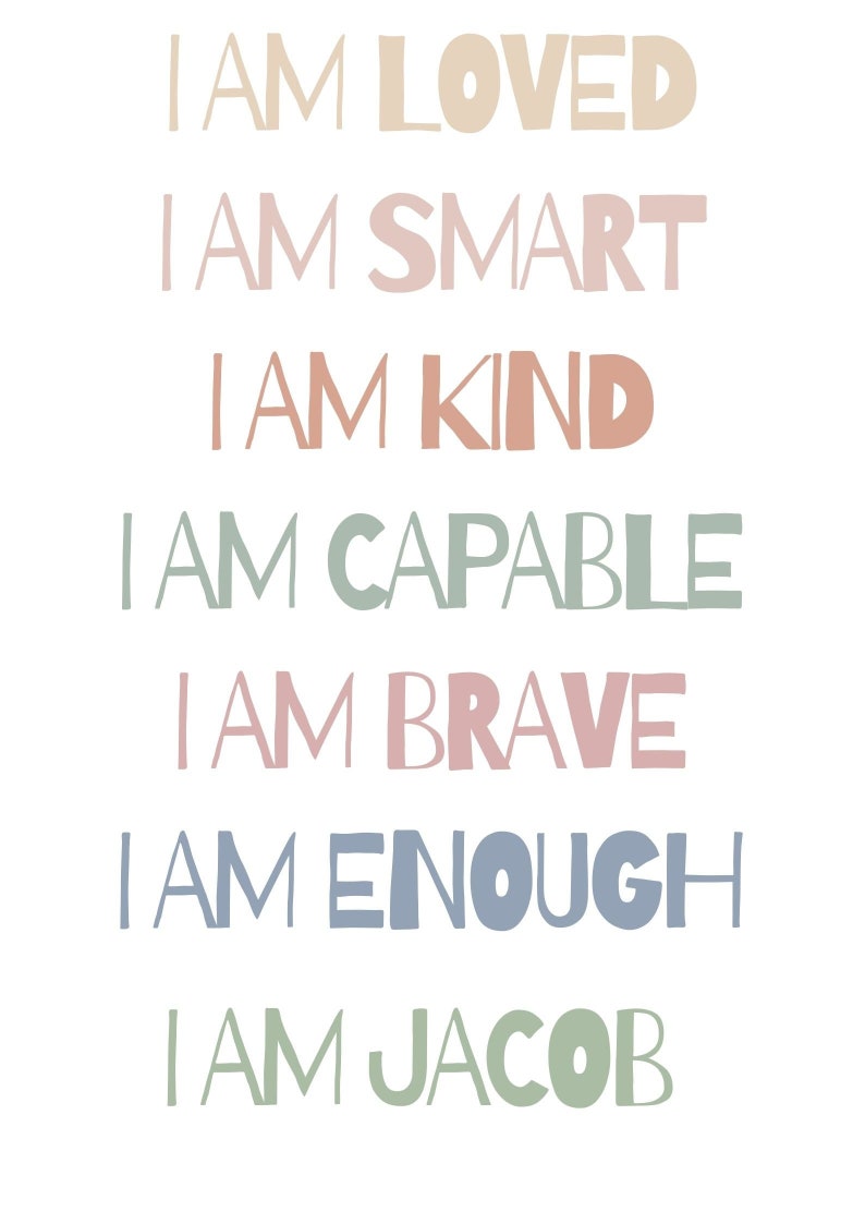 Downloadable Positive Affirmation & *name* - Motivation - Rainbow ...